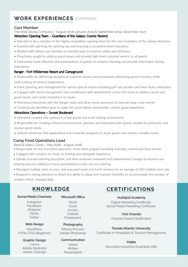 Resume – Colette Langley