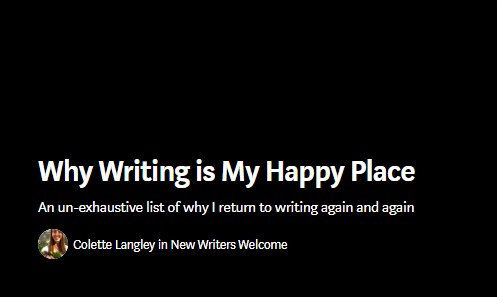 Writing – Colette Langley